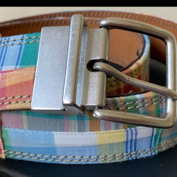 Vintage | Accessories | Vintage 9s Y2k Madras Plaid Patchwork Reversible Belt 42 | Poshmark